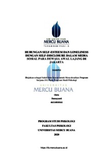 HUBUNGAN SELF-ESTEEM DAN LONELINESS DENGAN SELF-DISCLOSURE DALAM MEDIA SOSIAL PARA DEWASA AWAL ...